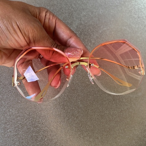 Accessories | Retro Oversized Pink Gradient Sunglasses | Poshmark